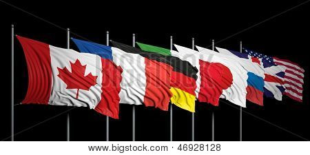 Flags G8 Members On Image & Photo (Free Trial) | Bigstock