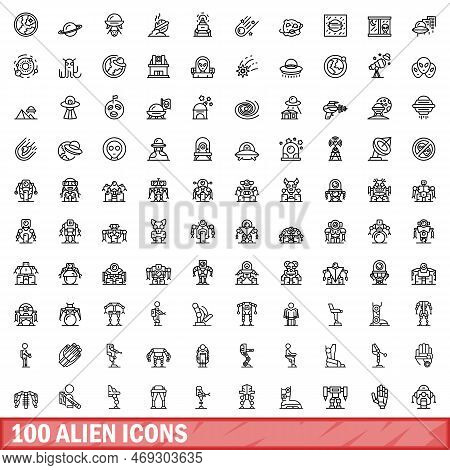 100 Alien Icons Set. Vector & Photo (Free Trial) | Bigstock