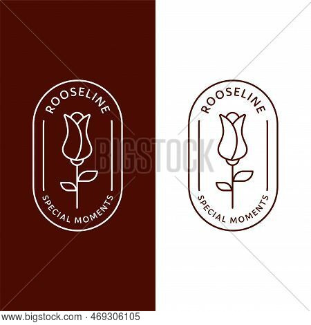 Rose Flower Emblem Vector & Photo (Free Trial) | Bigstock