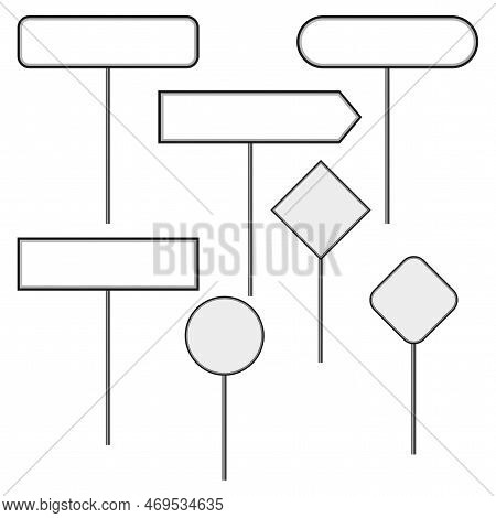 Empty Road Signs Vector & Photo (Free Trial) | Bigstock