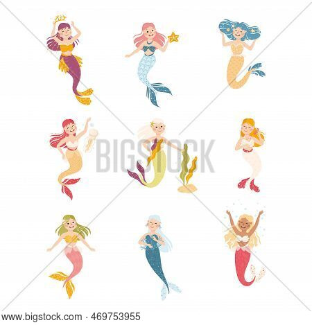 Mermaid Wavy Hair Vector & Photo (Free Trial) | Bigstock