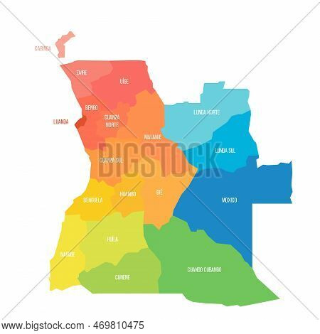 Angola Political Map Vector & Photo (Free Trial) | Bigstock
