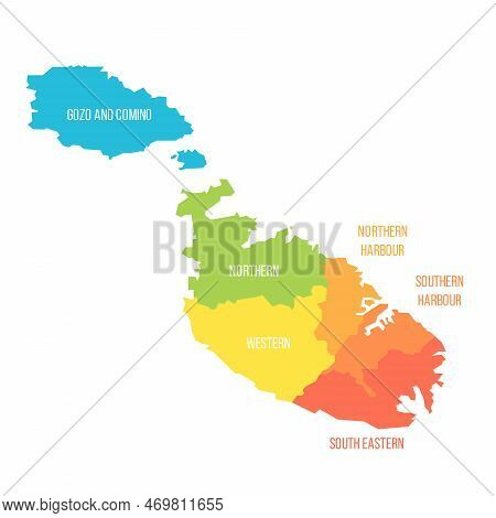 Malta Political Map Vector & Photo (Free Trial) | Bigstock