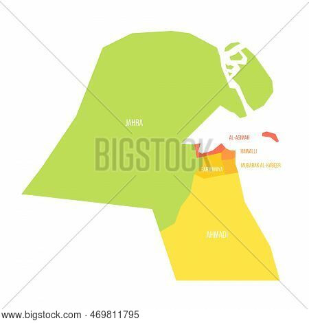 Kuwait Political Map Vector & Photo (Free Trial) | Bigstock