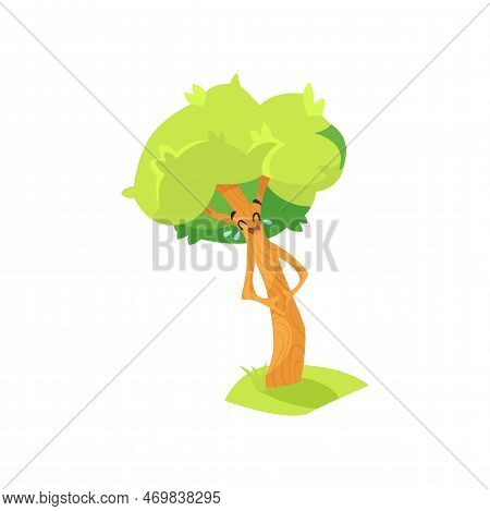 Happy Tree Cartoon Vector & Photo (Free Trial) | Bigstock