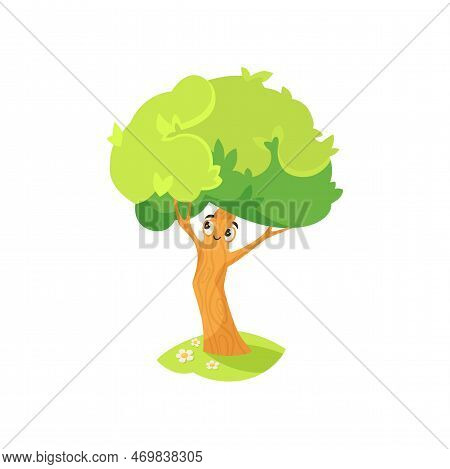 Happy Tree Cartoon Vector & Photo (Free Trial) | Bigstock