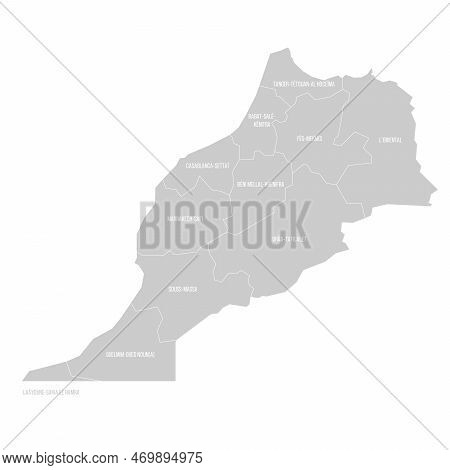 Morocco Political Map Vector & Photo (Free Trial) | Bigstock