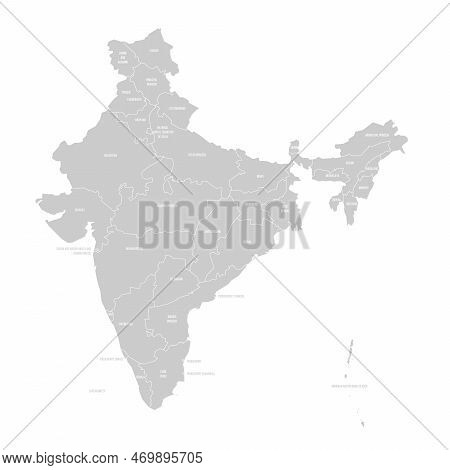 India Political Map Vector & Photo (Free Trial) | Bigstock