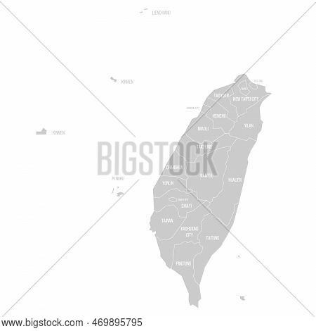 Taiwan Political Map Vector & Photo (Free Trial) | Bigstock