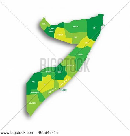Somalia Political Map Vector & Photo (Free Trial) | Bigstock