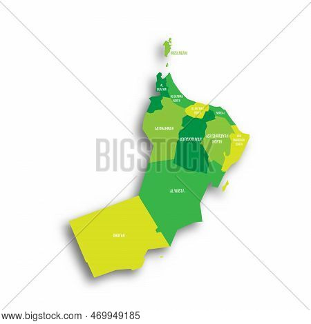 Oman Political Map Vector & Photo (Free Trial) | Bigstock