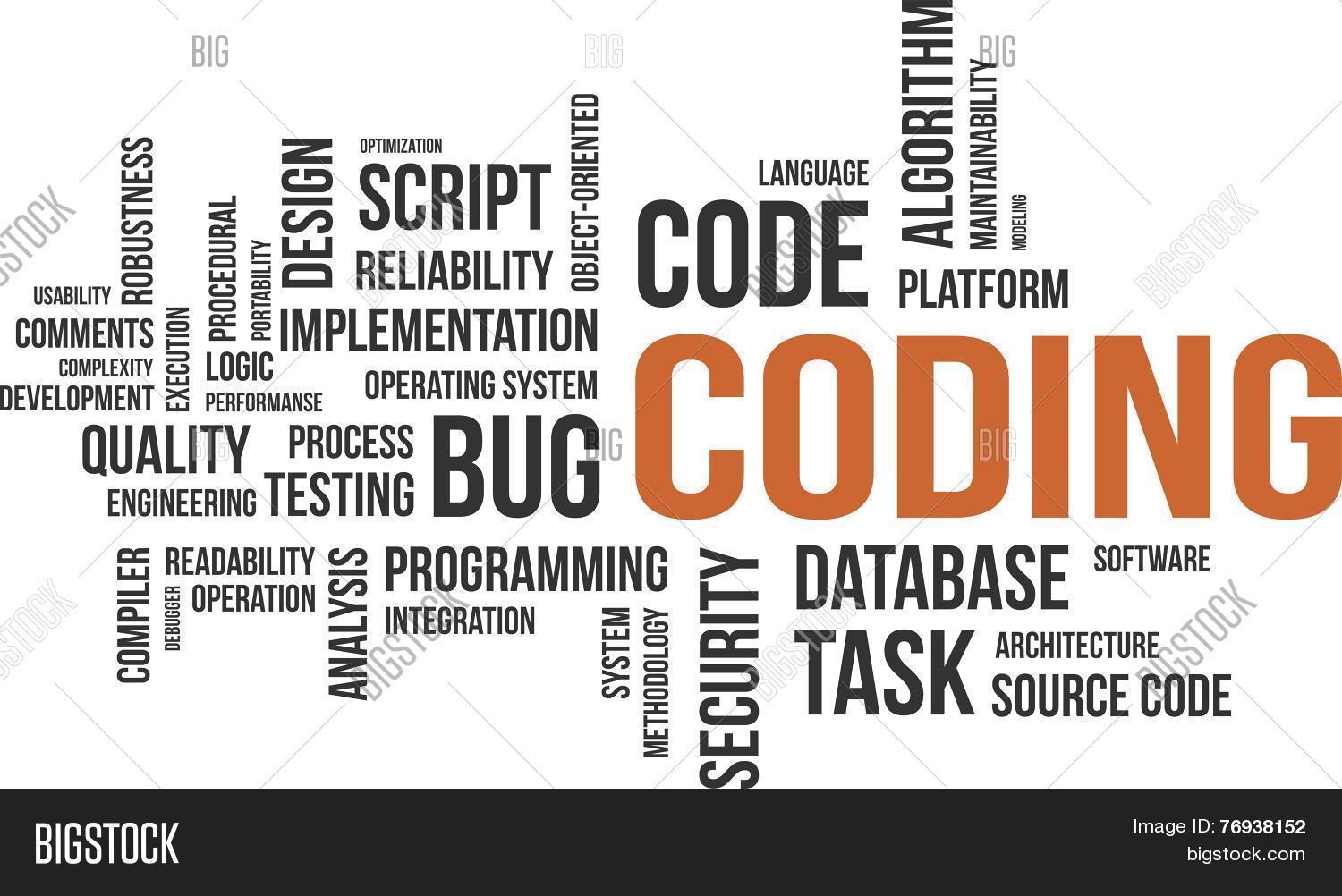Word Cloud - Coding Vector & Photo (Free Trial) | Bigstock