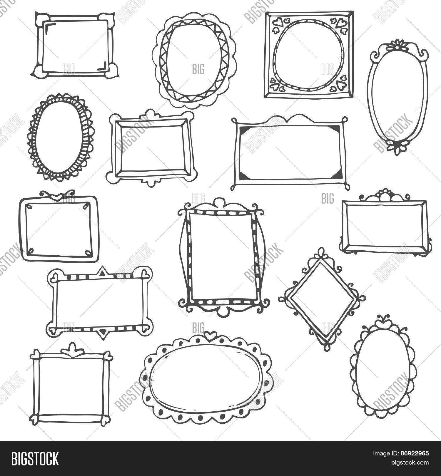 Set Hand Drawn Frames Vector & Photo (Free Trial) | Bigstock