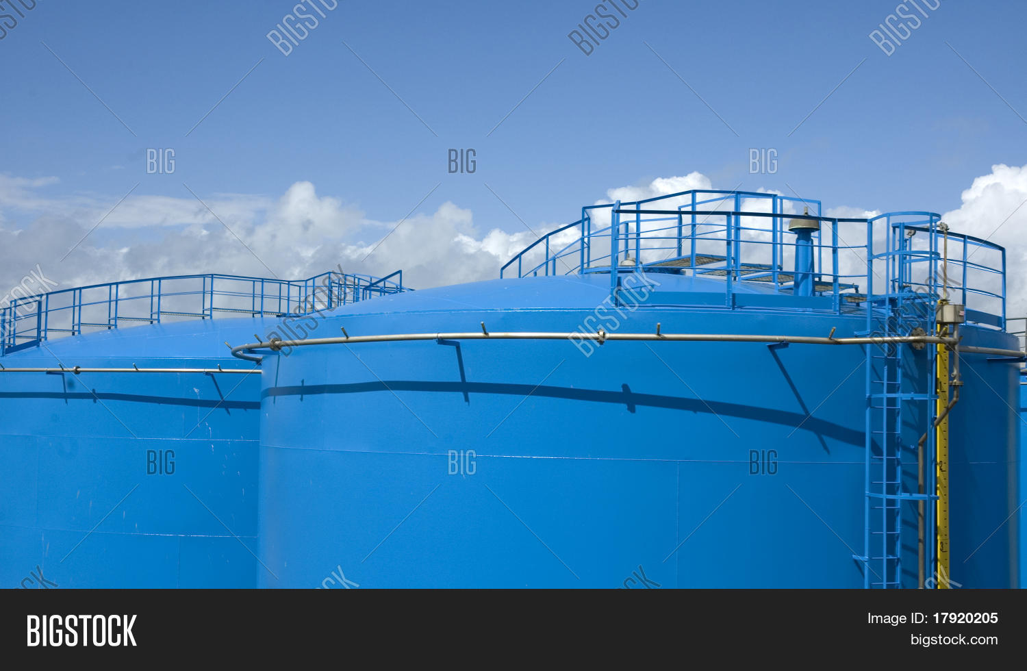 Blue Gas Storage Tanks Image & Photo (Free Trial) | Bigstock