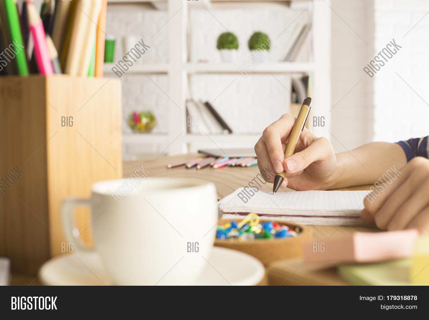 Girl Writing Notepad Image & Photo (Free Trial) | Bigstock