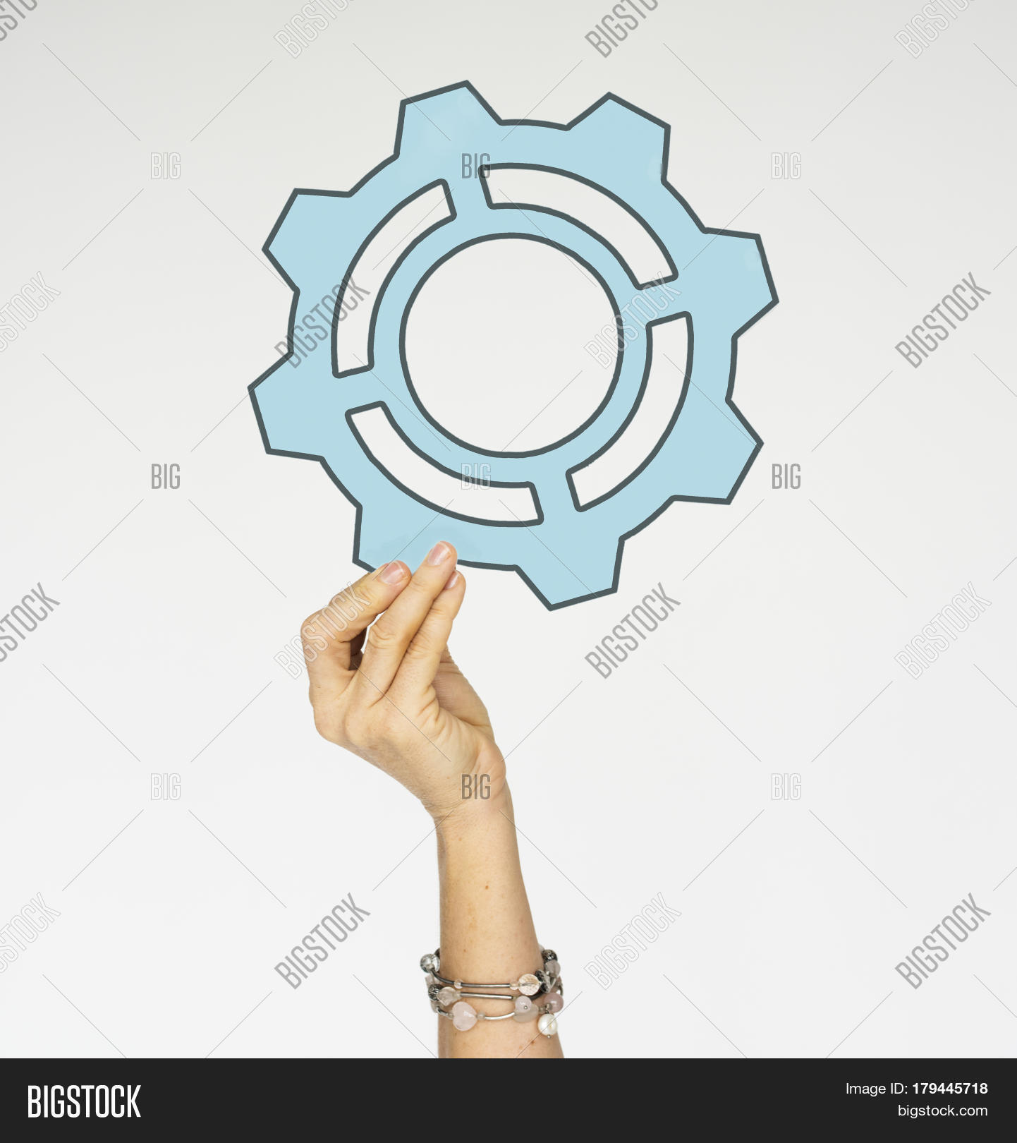 Hand Holding Cog Wheel Image & Photo (Free Trial) | Bigstock