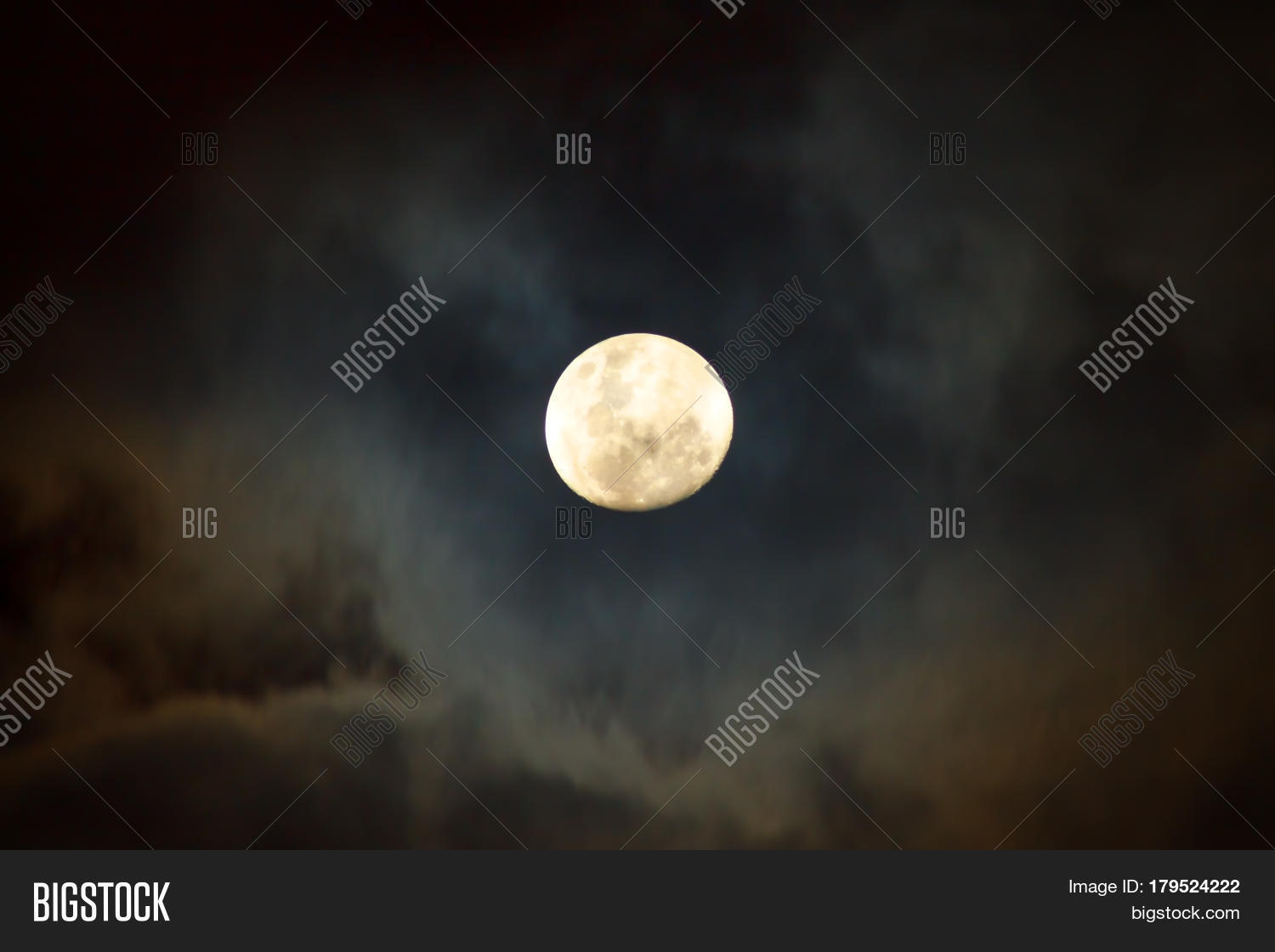 Moon Cloudy Night Image & Photo (Free Trial) | Bigstock