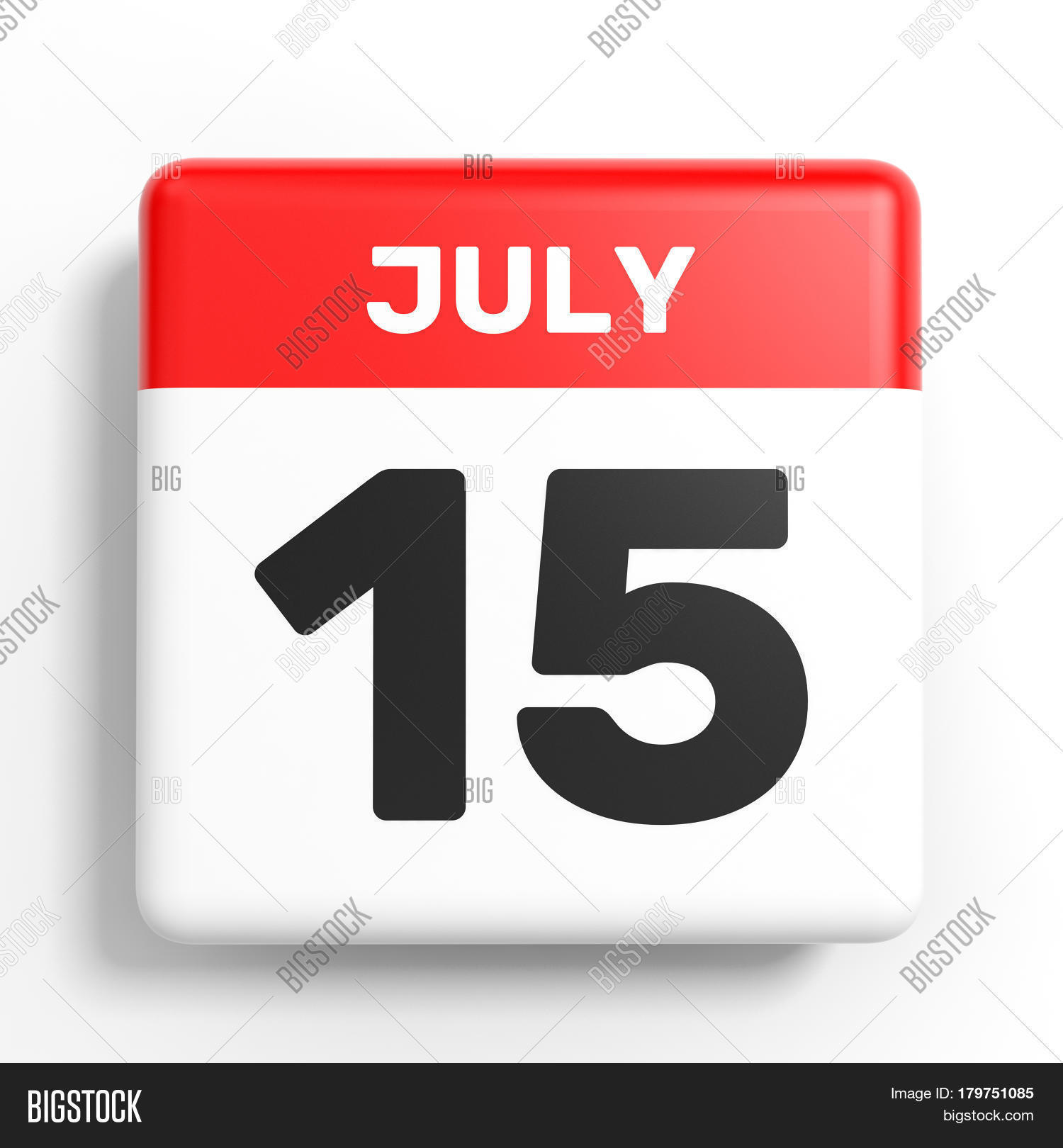 July 15. Calendar On Image & Photo (Free Trial) | Bigstock