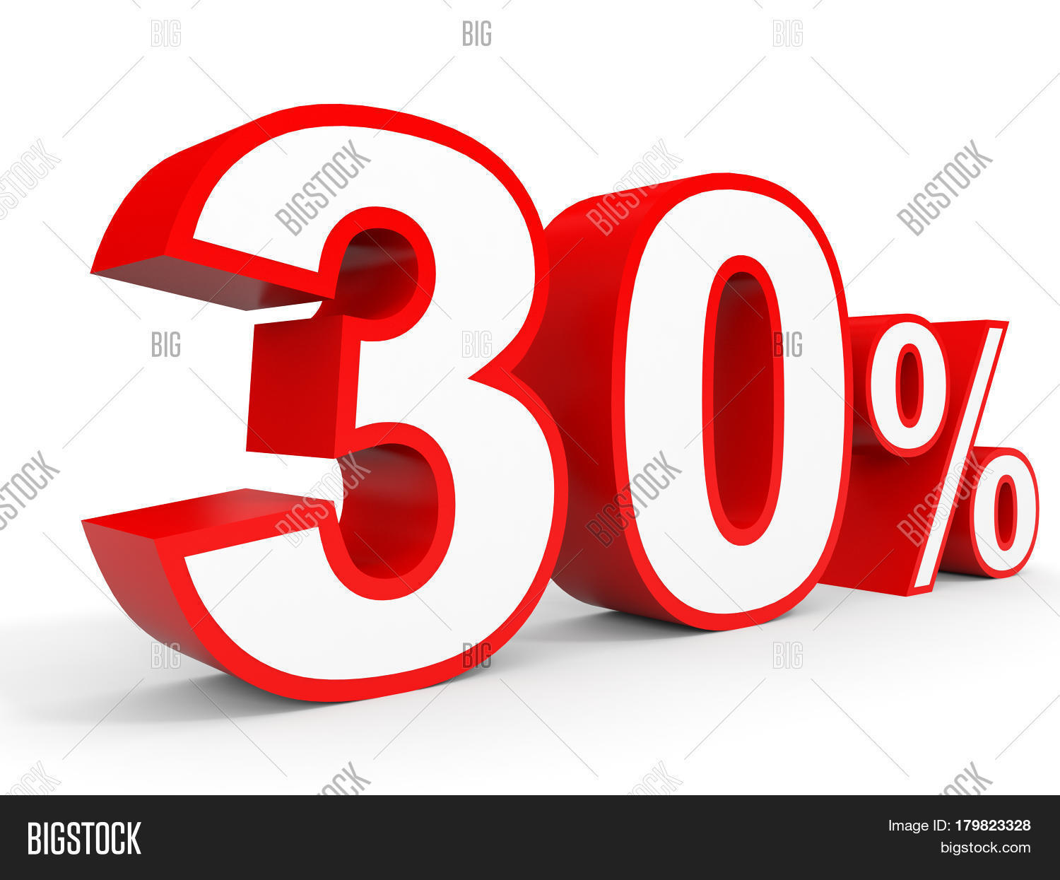 Thirty Percent Off. Discount 30 % Image & Photo | Bigstock