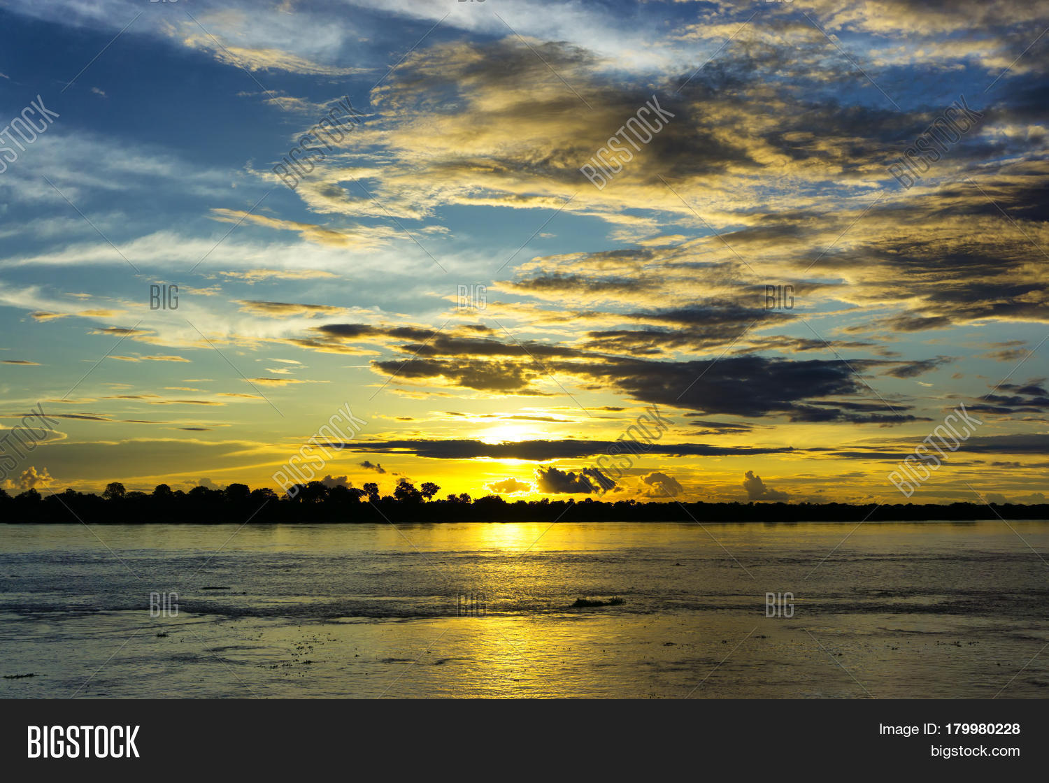 Sunset Over Amazon Image & Photo (Free Trial) | Bigstock