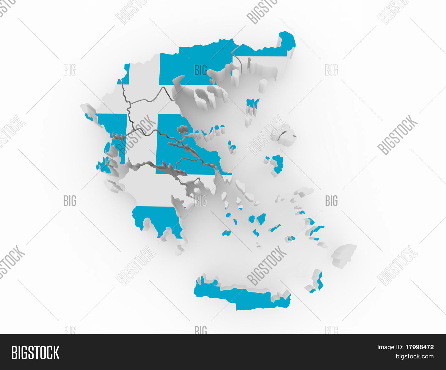 Map Greece Greek Flag Image & Photo (Free Trial) | Bigstock