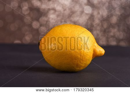 Lemon On Grey Table, Image & Photo (Free Trial) | Bigstock