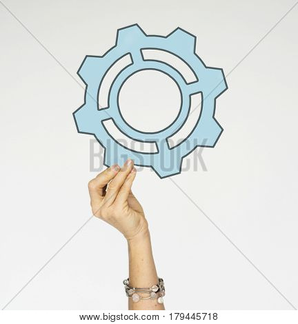 Hand Holding Cog Wheel Image & Photo (Free Trial) | Bigstock