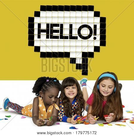 Kids Say Hello Hi Image & Photo (Free Trial) | Bigstock