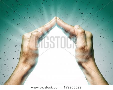Two Hands Protect Your Image & Photo (Free Trial) | Bigstock