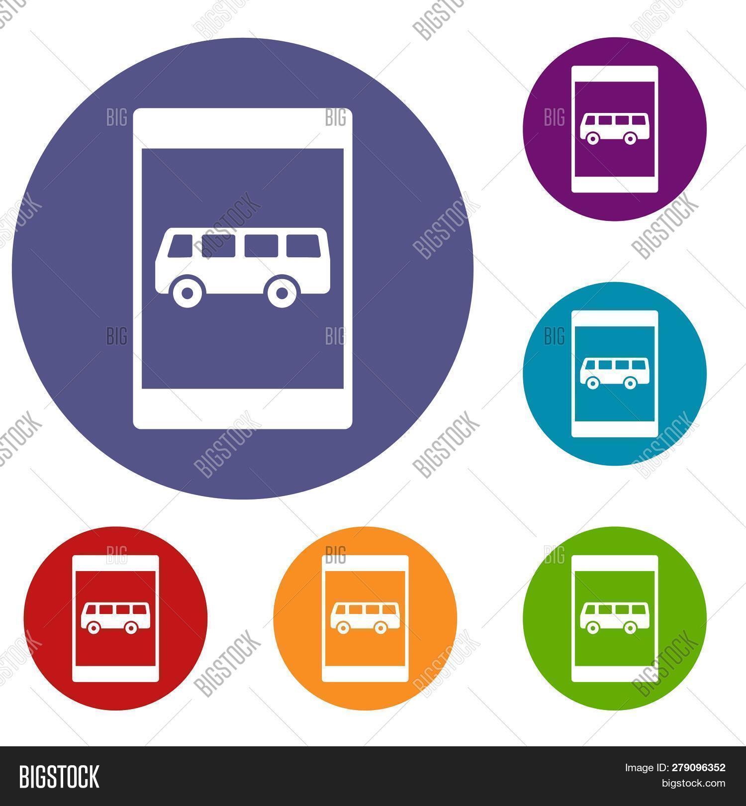 Bus Stop Sign Icons Image & Photo (Free Trial) | Bigstock
