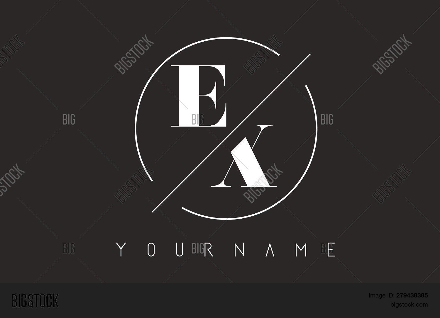 Ex Letter Logo Cutted Vector & Photo (Free Trial) | Bigstock
