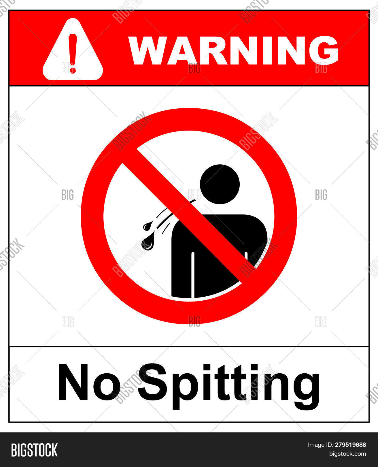 No Spitting Sign On Image & Photo (Free Trial) | Bigstock