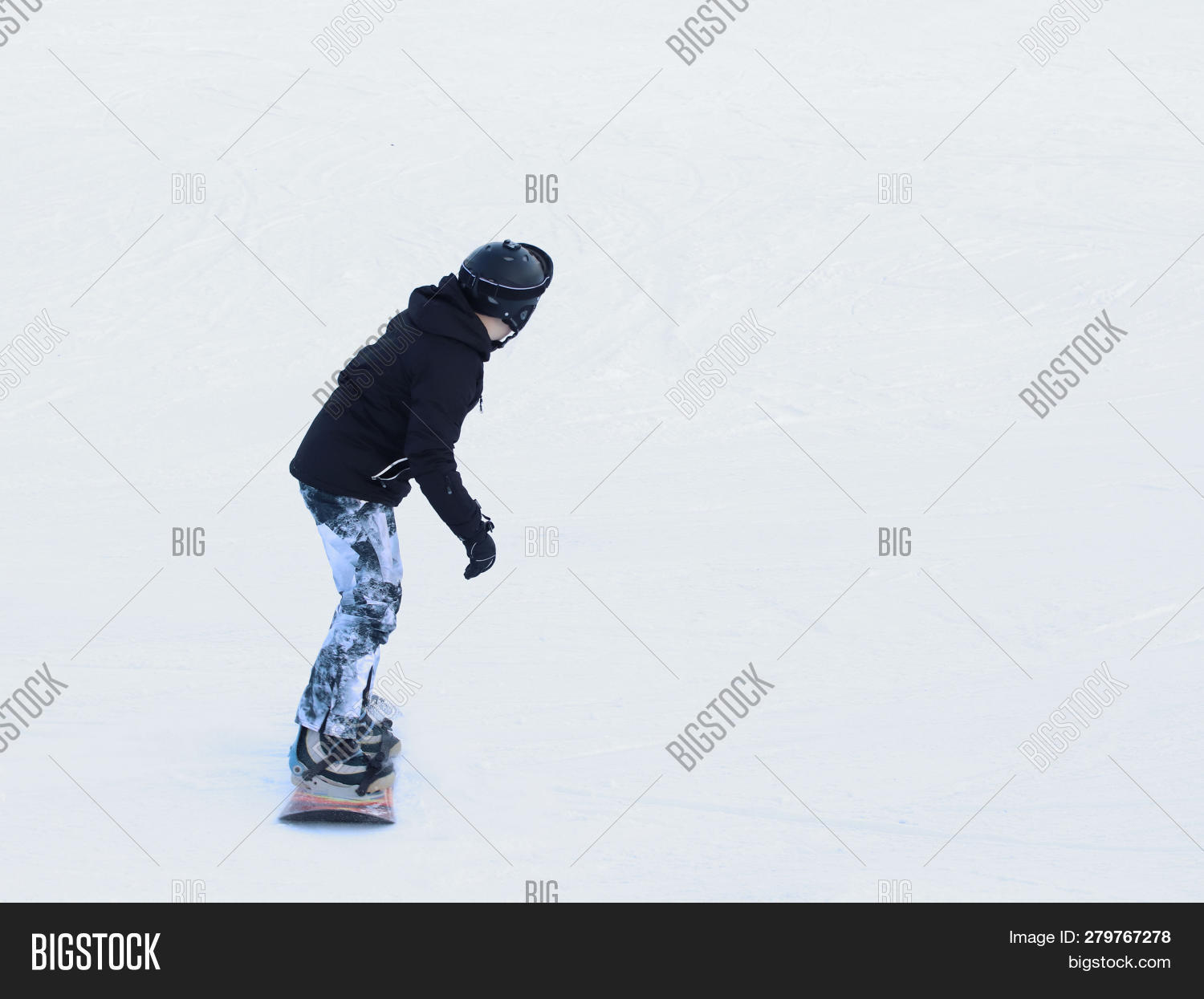 Snowboarder Riding On Image & Photo (Free Trial) | Bigstock