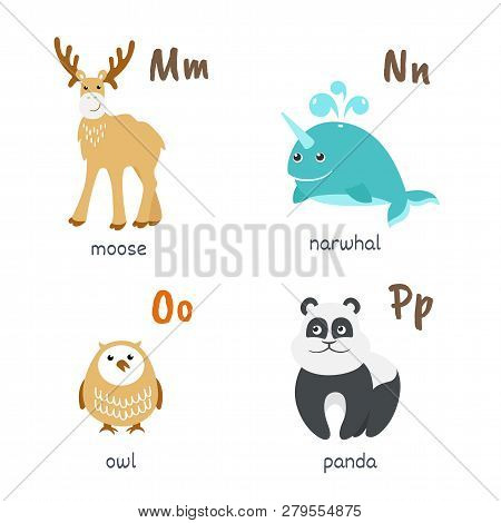 Animal Alphabet Moose Vector & Photo (Free Trial) | Bigstock