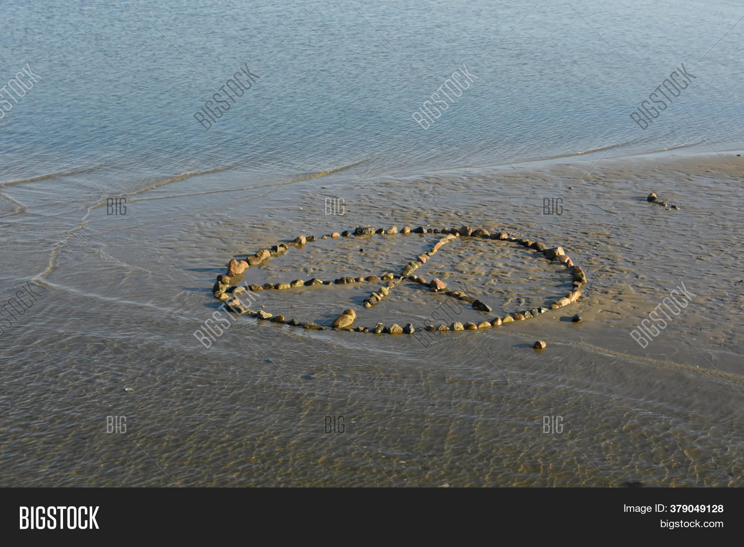 Beach Peace Sign Made Image & Photo (Free Trial) | Bigstock
