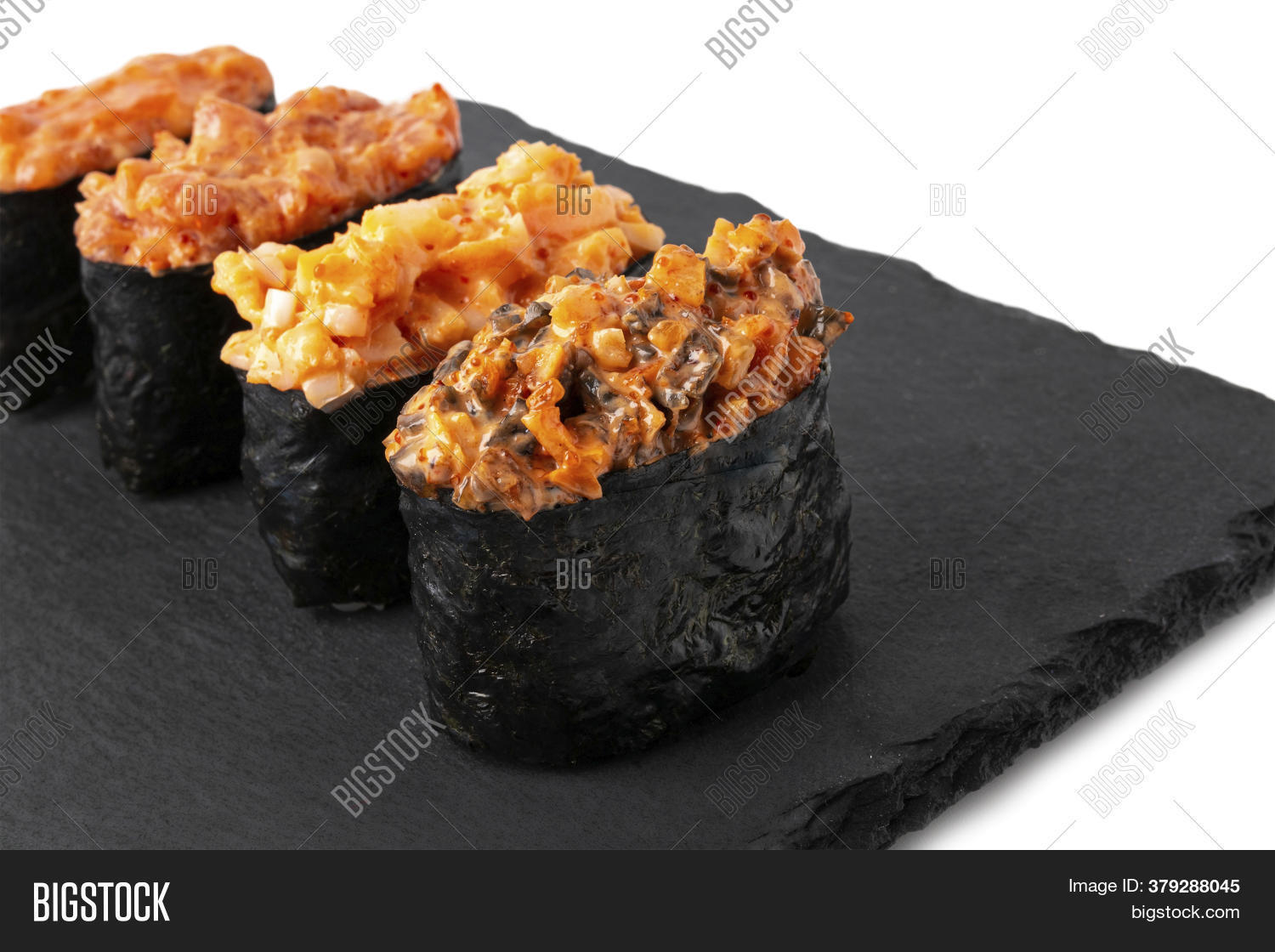 Set Four Gunkan Sushi Image & Photo (Free Trial) | Bigstock