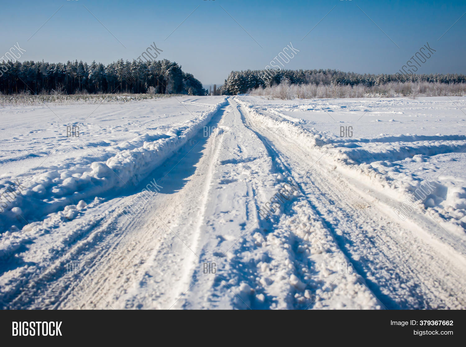Winter Road Deep Snow Image & Photo (Free Trial) | Bigstock
