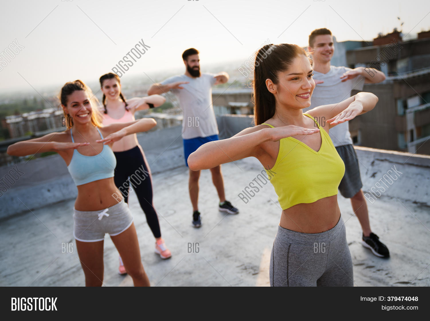 Group Happy Fit People Image & Photo (Free Trial) | Bigstock