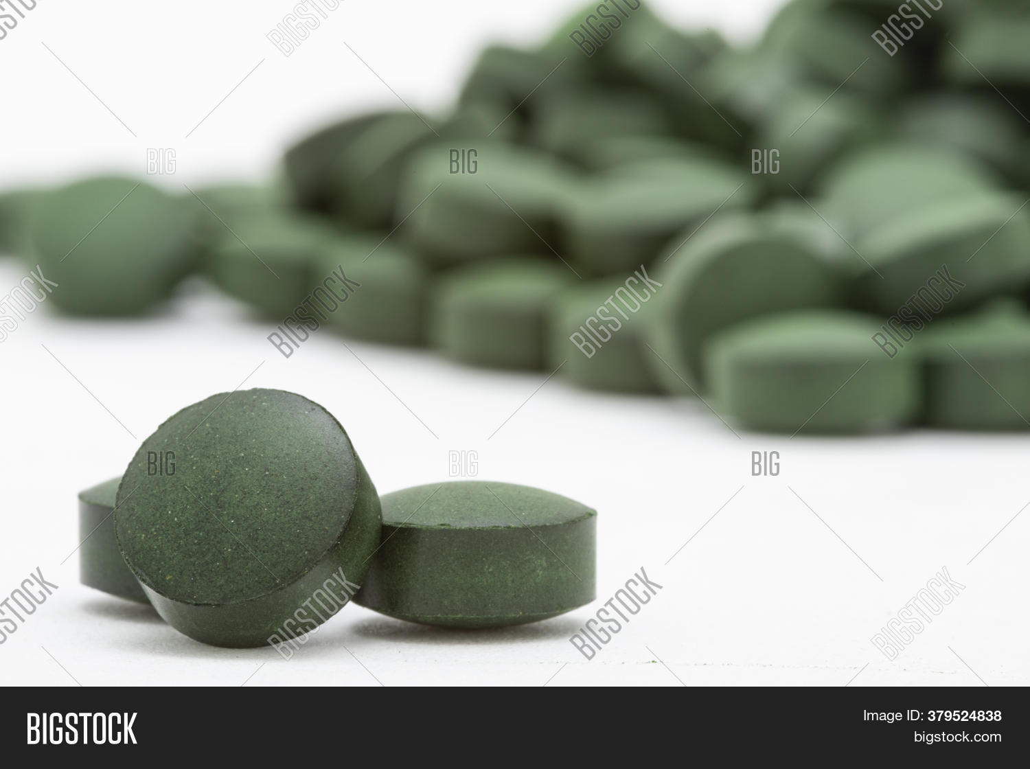 Pile Green Pills On Image & Photo (Free Trial) | Bigstock