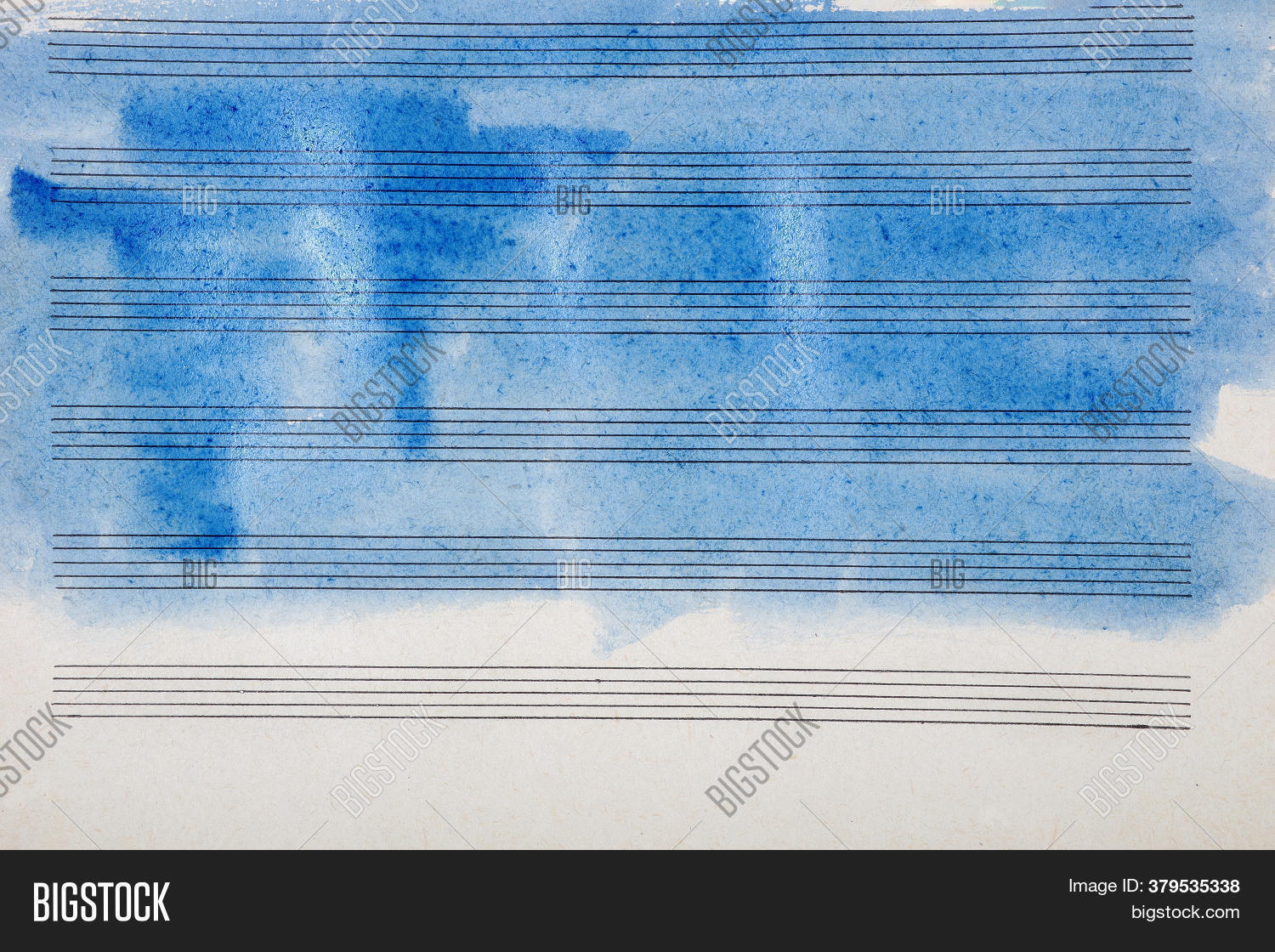 Old Music Sheet Blue Image & Photo (Free Trial) | Bigstock