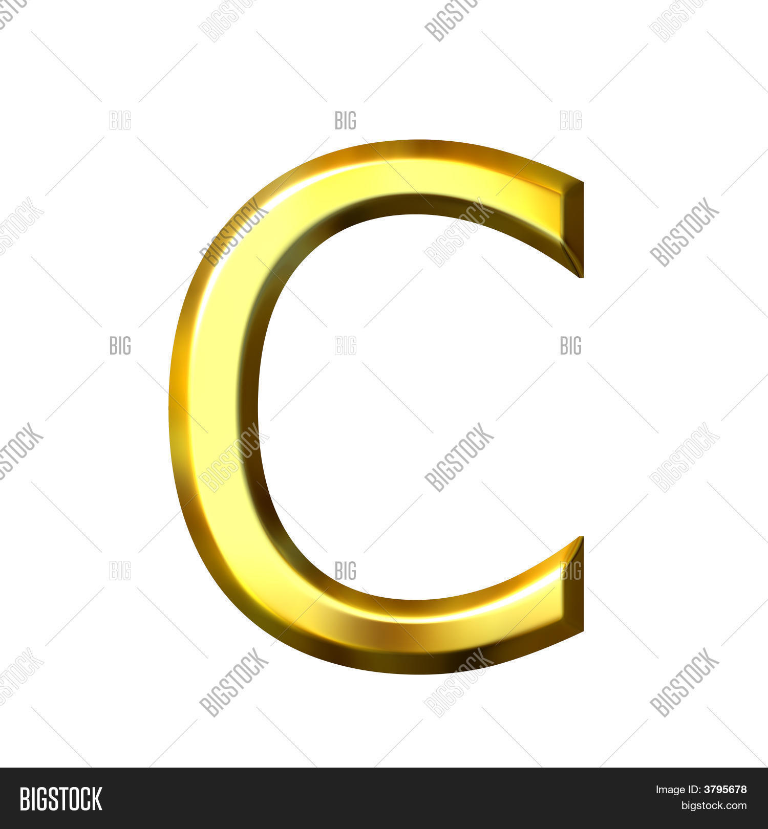 3D Golden Letter C Image & Photo (Free Trial) | Bigstock