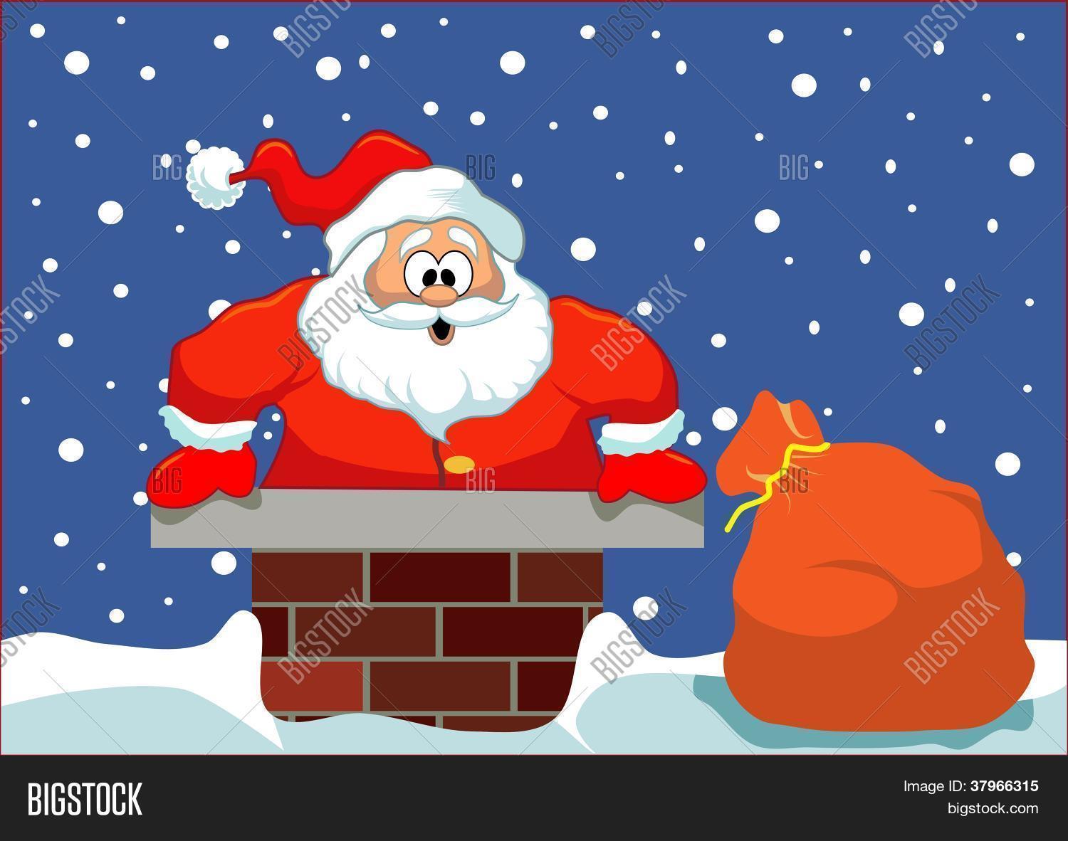 Santa Stuck Vector & Photo (Free Trial) | Bigstock