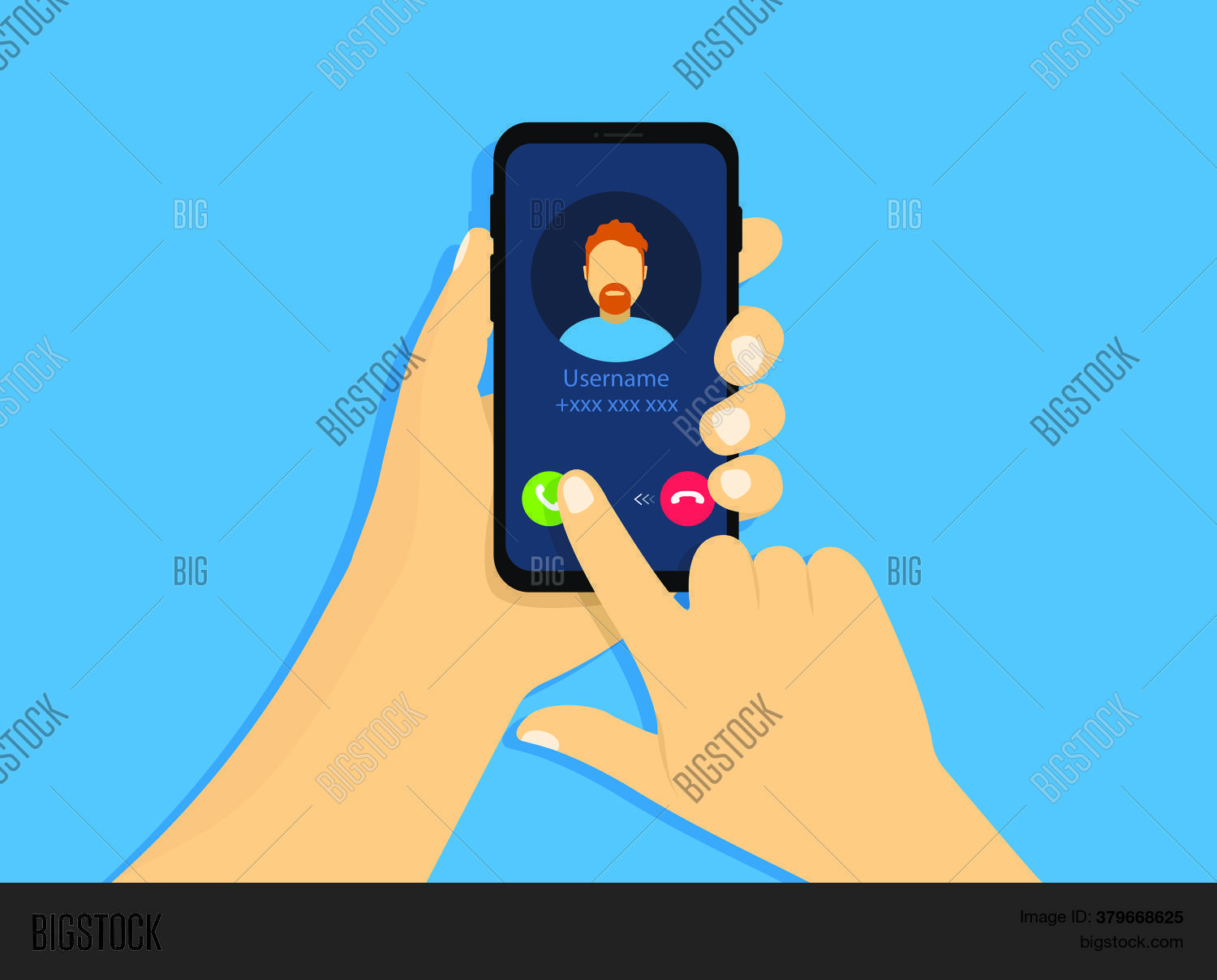 Hand Holds Phone Vector & Photo (Free Trial) | Bigstock