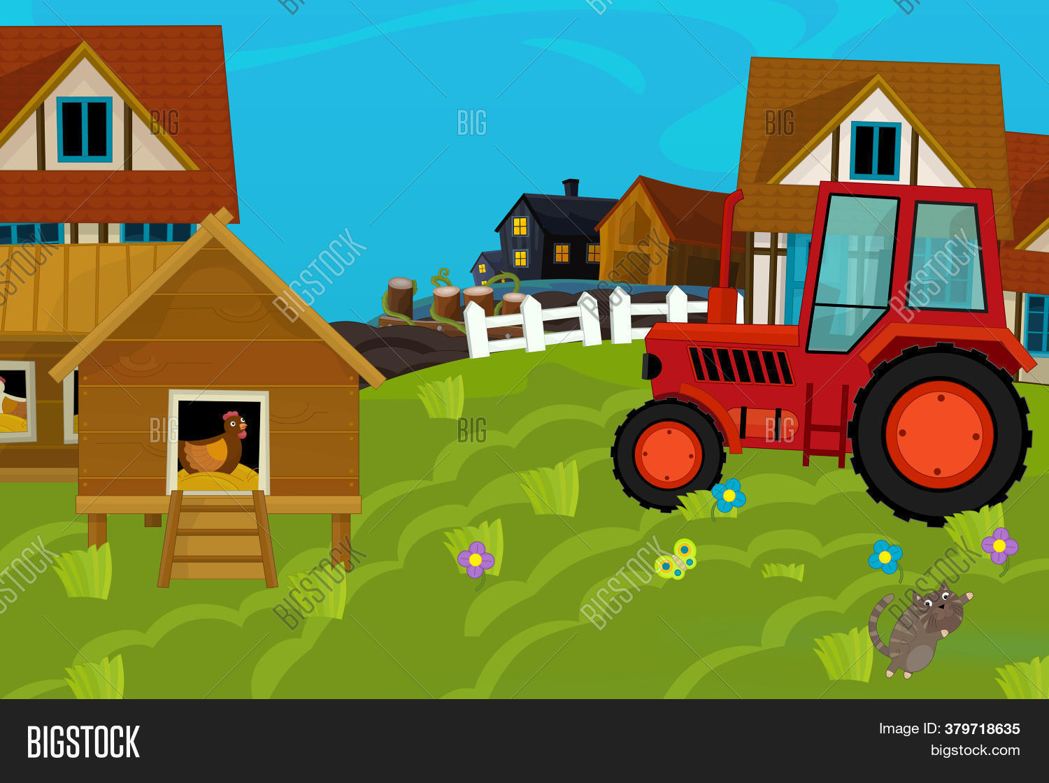 Cartoon Ranch Farm Image & Photo (Free Trial) | Bigstock