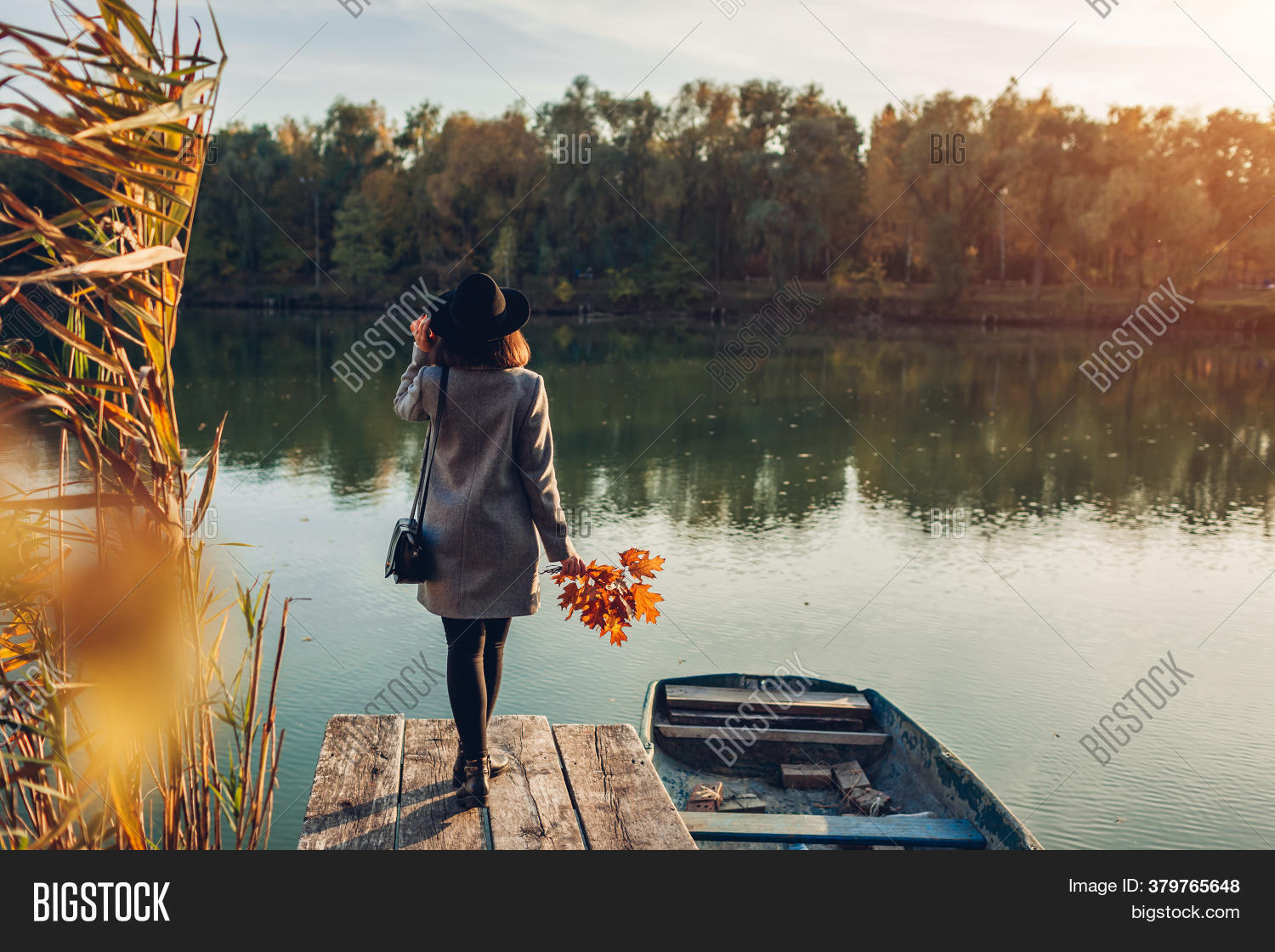 Woman Walking On Lake Image & Photo (Free Trial) | Bigstock
