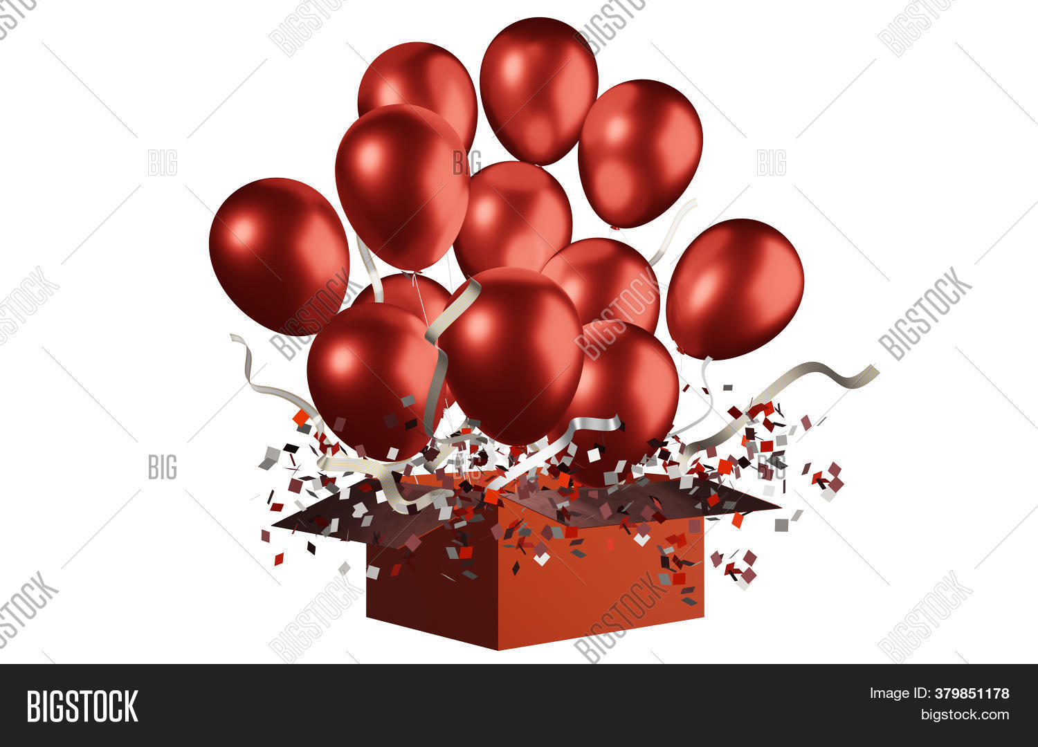 Balloons And Confetti Explosion