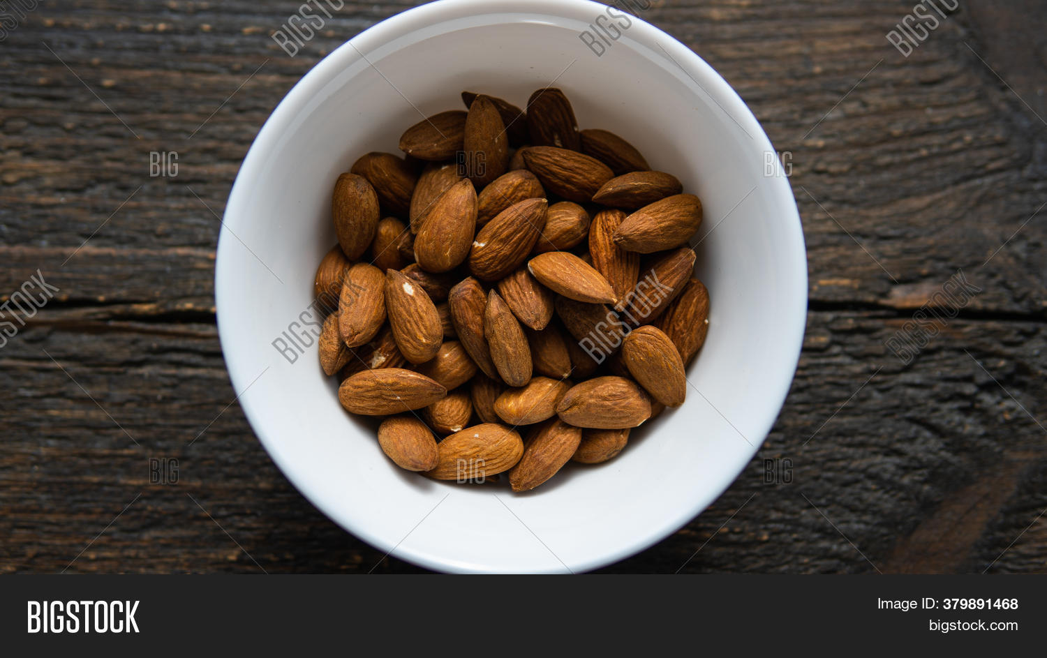 Almonds Small Plate On Image & Photo (Free Trial) | Bigstock