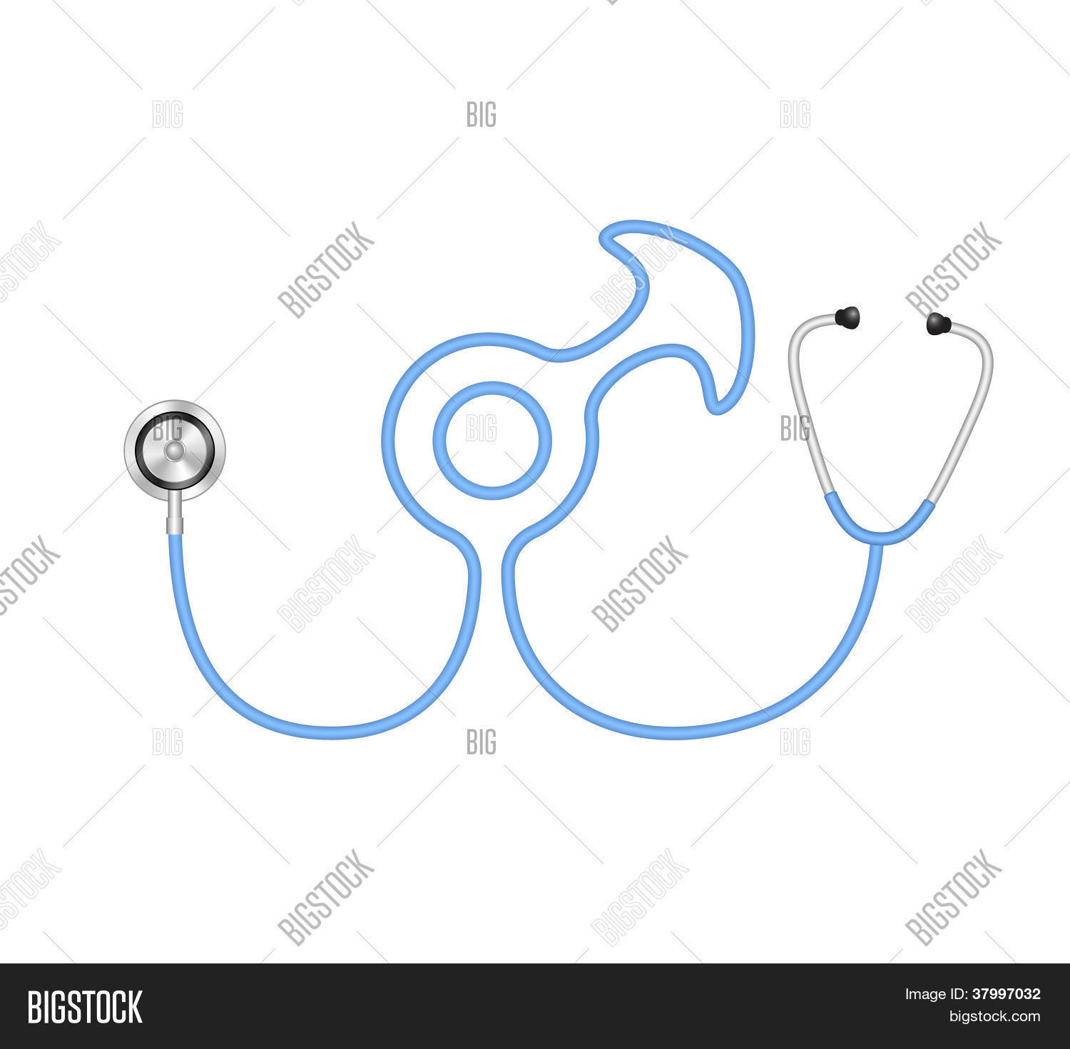 Stethoscope Shape Vector & Photo (Free Trial) | Bigstock
