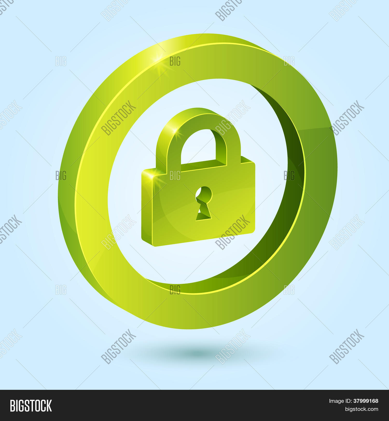 Green Lock Symbol Vector & Photo (Free Trial) | Bigstock