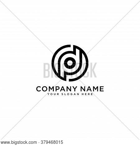 Letter Dp Circle Logo Vector & Photo (Free Trial) | Bigstock